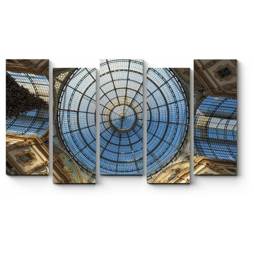 Модульная картина Стеклянный купол Миланского собора120x69