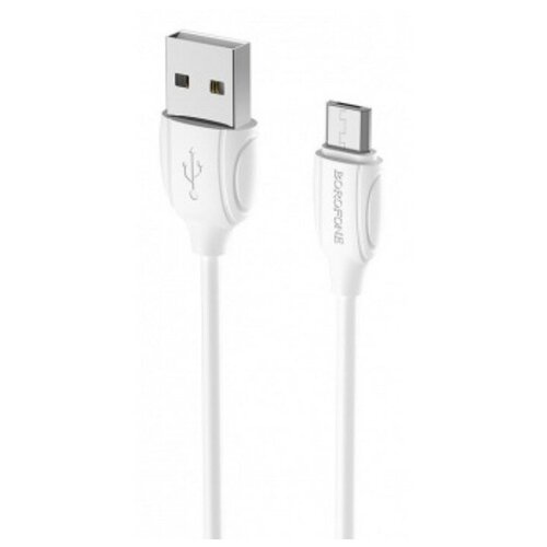 Кабель Borofone BX19, microUSB - USB, 2.4 А, 1 м, белый