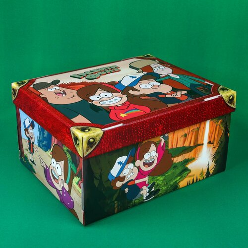 Коробка подарочная складная с крышкой - "Гравити Фолз"