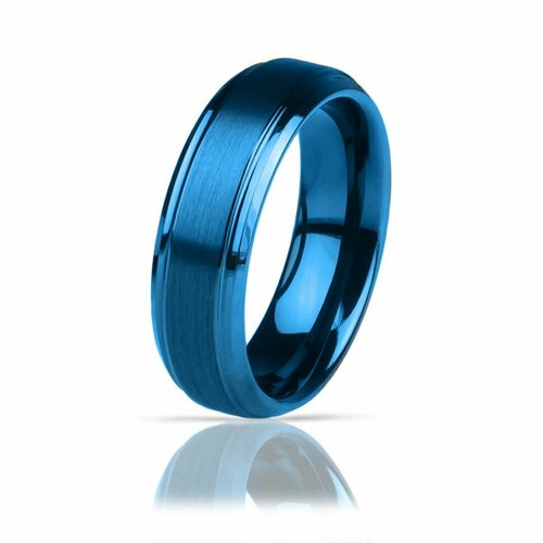 Кольцо обручальное, размер 19, синий