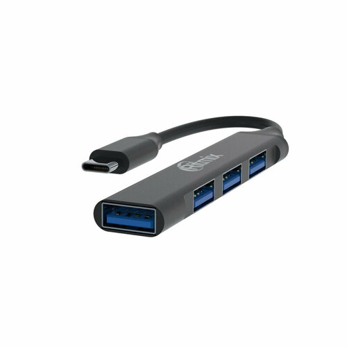 Разветвитель USB Ritmix CR-4401 Metal 1xUSB 3.0 + 3xUSB 2.0 (80001491)