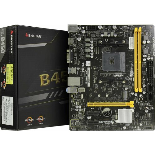 Материнская плата Socket AM4 Biostar B450MH 2DDR4 MicroATX