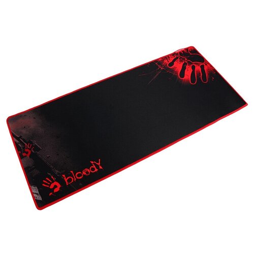 Игровой коврик для мыши Bloody 80х30 см, черный, красный