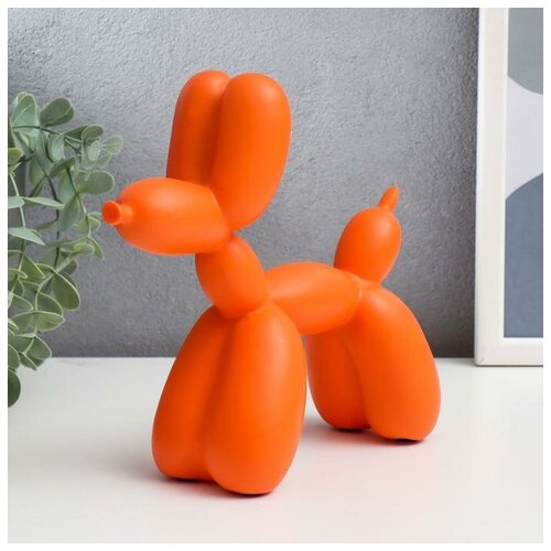 Сувенир полистоун "Воздушный шарик - собачка" оранжевый 19,5х7х18 см