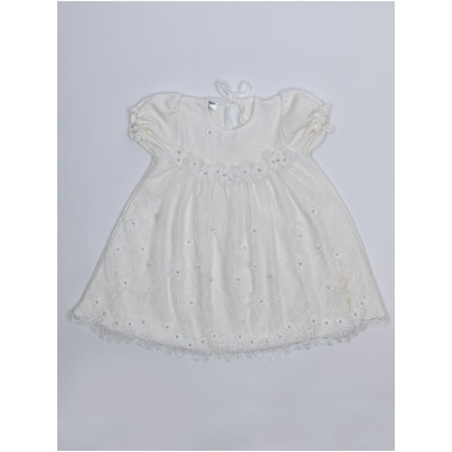 Платье Clariss, размер (56-98) 0-3 лет, белый, бежевый
