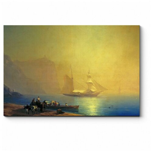 Модульная картина Утро на морском берегу. Судак. 1856 год.60x40
