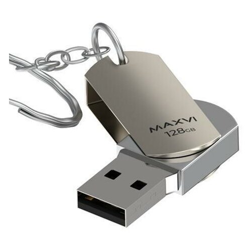 USB флеш-накопитель Maxvi 128GB (FD128GBUSB20C10MR) Серебристый