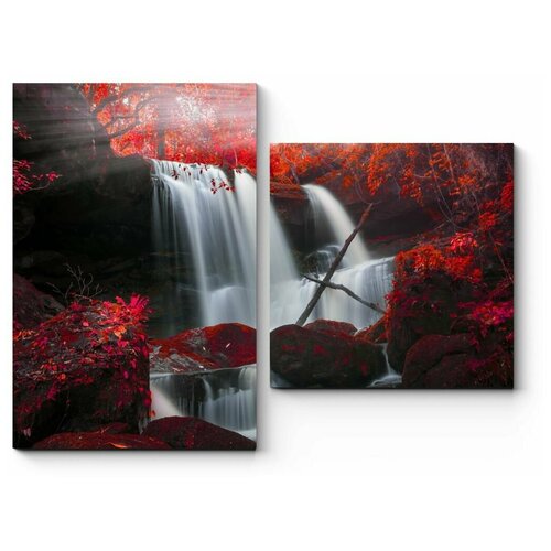 Модульная картина Осенний водопад в Таиланде 70x53