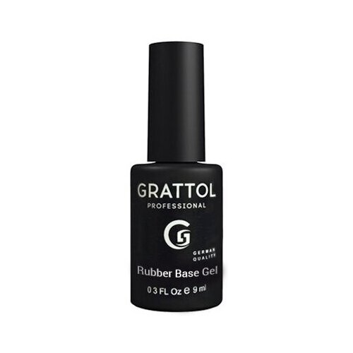 Grattol Базовое покрытие Rubber Base Gel, прозрачный, 9 мл