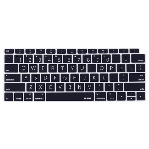 Накладка на клавиатуру для Macbook Air 13 2018 - 2019, US, силиконовая, увеличенные символы, черная