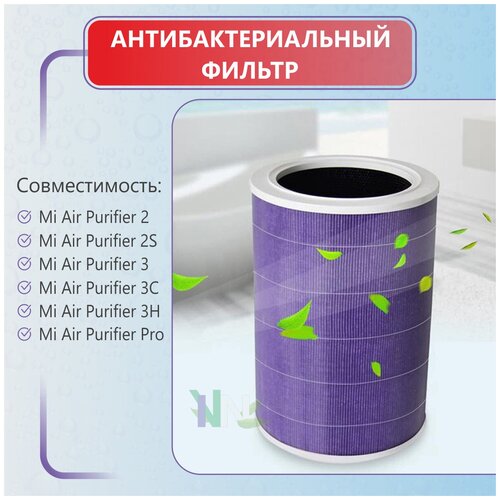 Антибактериальный фильтр для воздухоочистителя и мойки воздуха для Xiaomi Mi Air Purifier 2/2S/3/3C/3H/ Pro