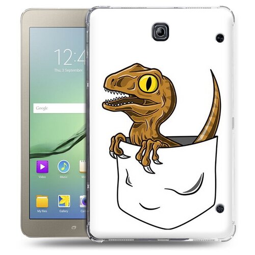 Чехол задняя-панель-накладка-бампер MyPads динозавр в кармане для Samsung Galaxy Tab S2 8.0 SM-T710/T715 противоударный