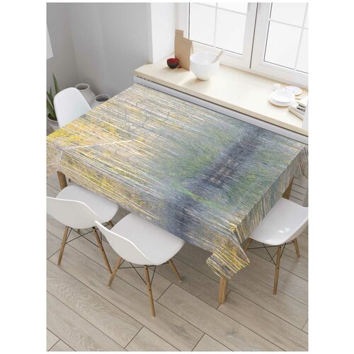 Скатерть прямоугольная JoyArty на кухонный стол "Непроглядный лес" из оксфорда, 180x145 см