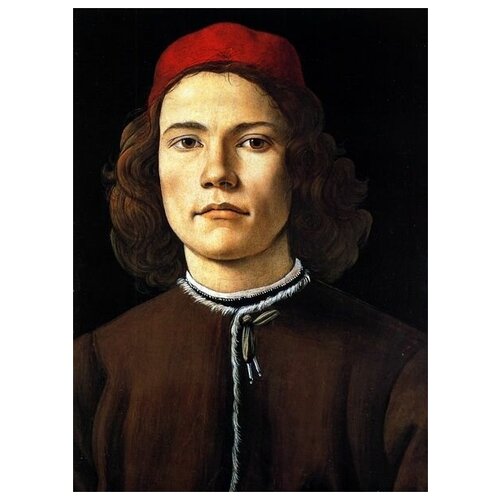 Репродукция на холсте Портрет (Portrait) №7 Боттичелли Сандро 50см. x 68см.