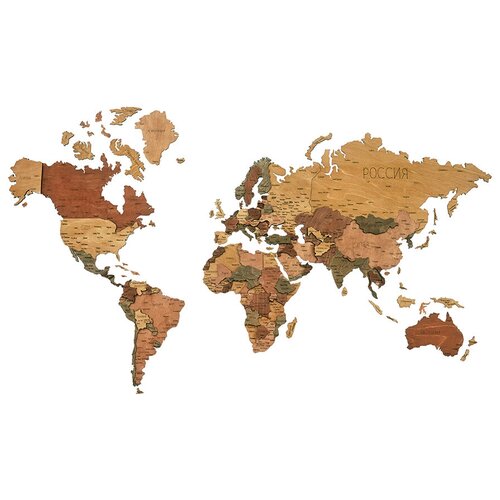 Многоуровневая карта мира 3D 160х85, см Rezlazer, Географическая карта мира, Интерьерная карта, Карта мира из дерева, Liberty