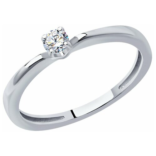 Кольцо Diamant, белое золото, 585 проба, бриллиант, размер 17