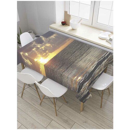 Скатерть прямоугольная JoyArty на кухонный стол "Фантазия заката" из оксфорда, 180x145 см