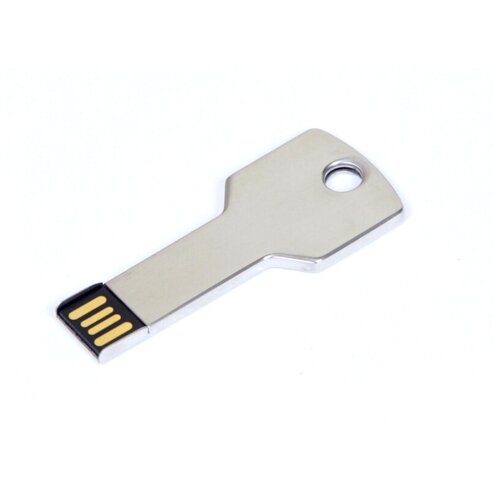 Металлическая флешка Ключ для нанесения логотипа (32 Гб / GB USB 2.0 Серебро/Silver KEY Flash drive модель 305 S)
