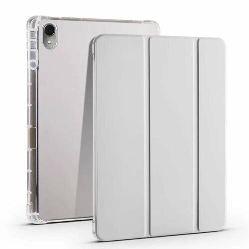 Чехол для планшета Huawei MatePad 11 (2023) 10.95 дюйма (DBR-W09/W00), держатель для стилуса, из мягкого силикона (серый)