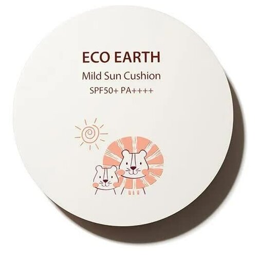 Мягкий солнцезащитный кушон SPF50+ PA++++ The Saem Eco Earth Mild Sun Cushion SPF50+ PA++++