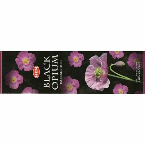 Hem Incense Sticks BLACK OPIUM (Благовония черный опиум, Хем), уп. 8 палочек.