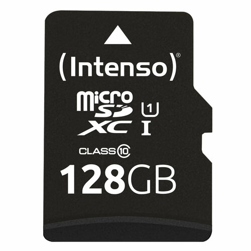 Карта памяти (Intenso) microSDXC UHS-I Premium 45 MB/s 128 GB + SD adapter (Germany)