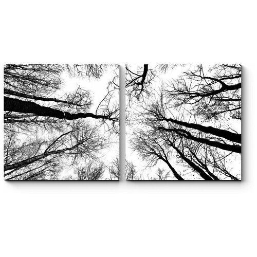 Модульная картина Осенний лес 40x20