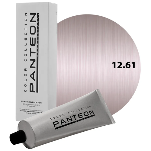 Panteon Color Collection Стойкая крем-краска для волос для профессионального применения, 12.61 ультра светлый блондин фиолетово-пепельный, 100 мл