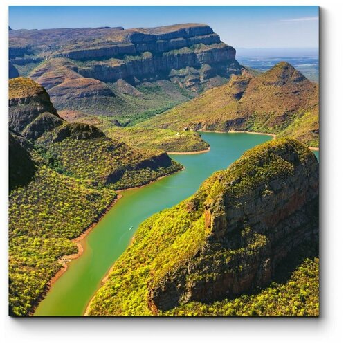 Модульная картина Зеленый каньон 120x120