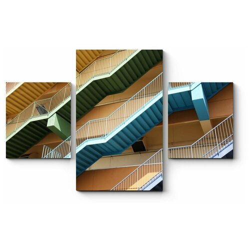 Модульная картина Цветные лестницы150x98