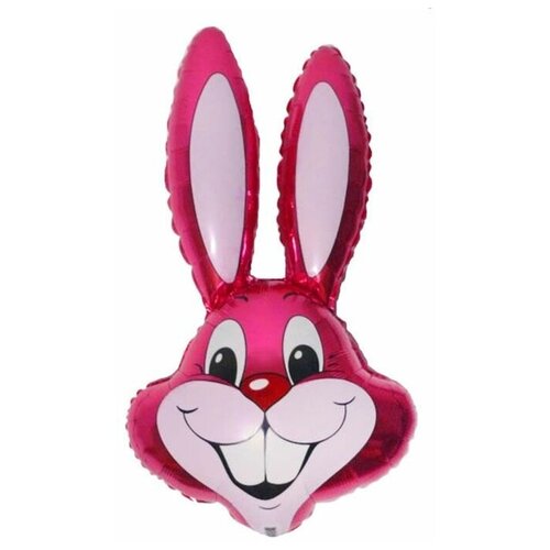 Шар фольгированный 35" «Кролик», цвет малиновый