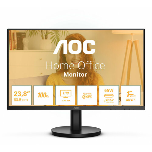 Монитор AOC 24" 24B3CA2 черный IPS LED 4ms 16:9 HDMI матовая 1300:1 250cd 178гр/178гр 1920x1080 100Hz FHD USB 3.4кг