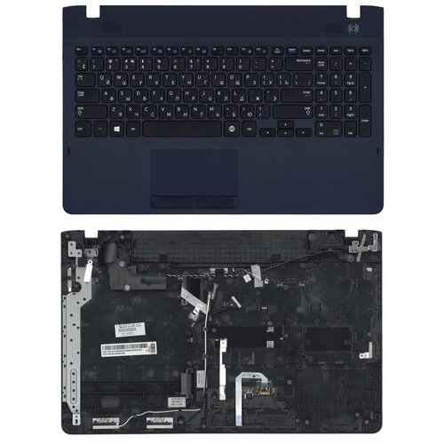 Клавиатура для ноутбука Samsung 305V5A черная c темно-синим топкейсом