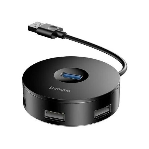 Хаб 1м Baseus Round Box USB3.0 to USB3.0+3xUSB2.0 - Черный (CAHUB-U01)