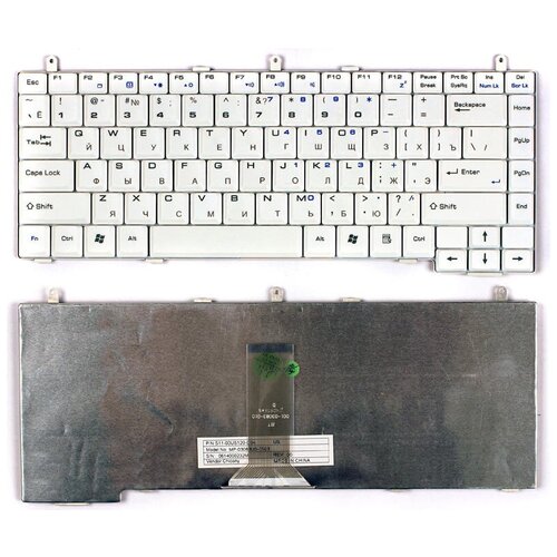 Клавиатура для ноутбука MSI VR330X белая