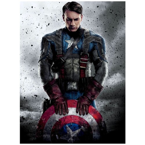 Плакат, постер на холсте The Avengers-Captain America/Мстители-Капитан Америка. Размер 21 на 30 см