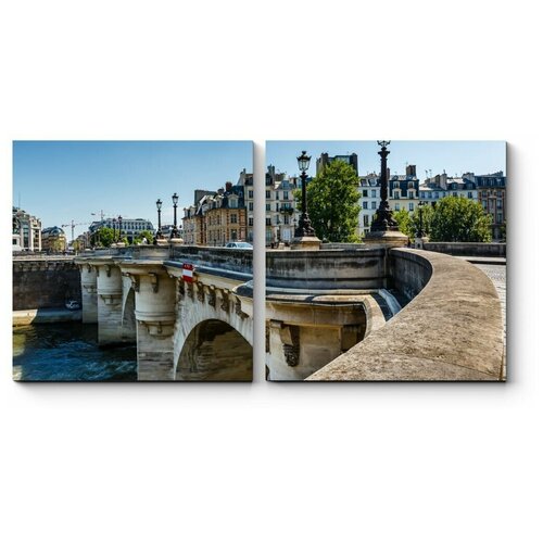 Модульная картина Париж летом особенно хорош140x70