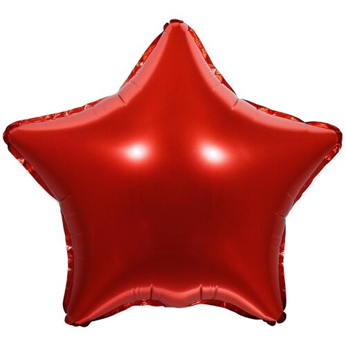 Шар (18'/46 см) Звезда, Красный, 1 шт.