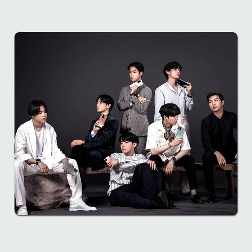 Коврик для компьютерной мышки Rocket - BTS, корейская музыкальная группа, 23x19 см