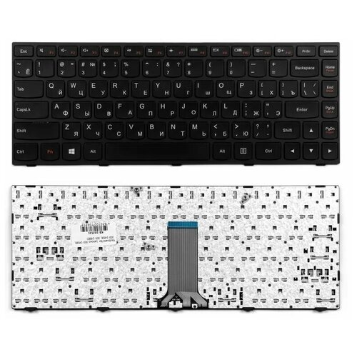 Клавиатура для ноутбука Lenovo IdeaPad G40-70 Series. Плоский Enter. Черная, с рамкой. PN: PK130TG2A00.