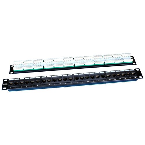 Патч-панель Hyperline PP3-19-24-8P8C-C5E-110D 19" 1U 24xRJ45 кат.5e UTP