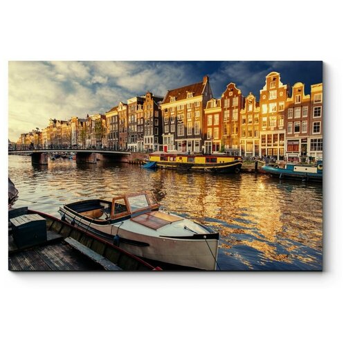 Модульная картина Потрясающая атмосфера Амстердама 40x27