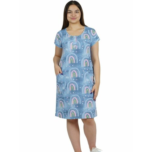 Платье Alfa Collection, размер 56, голубой
