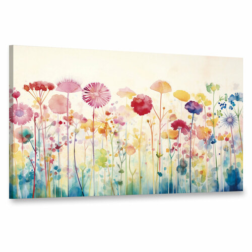 Интерьерная картина 100х60 "Праздник цветочных мечтаний"