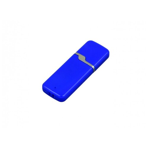 Промо флешка пластиковая с оригинальным колпачком (128 Гб / GB USB 2.0 Синий/Blue 004)