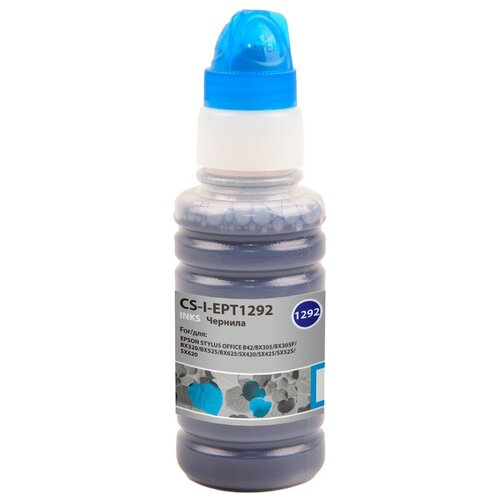 Чернила Cactus CS-I-EPT1292 голубые (100мл) для Epson Stylus Office B42/BX305/BX305F/BX320/BX5