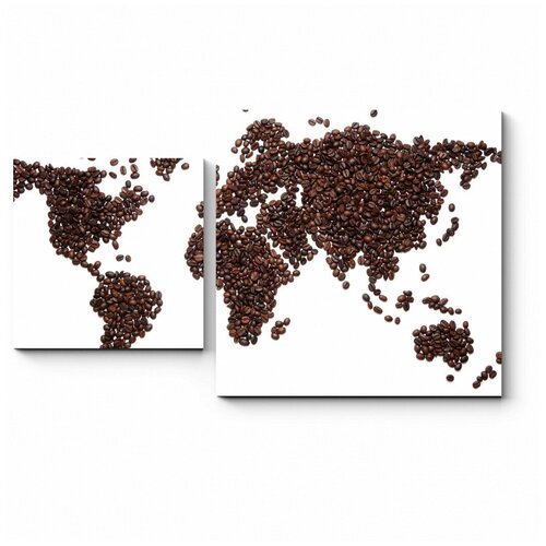 Модульная картина Кофейная карта 70x42