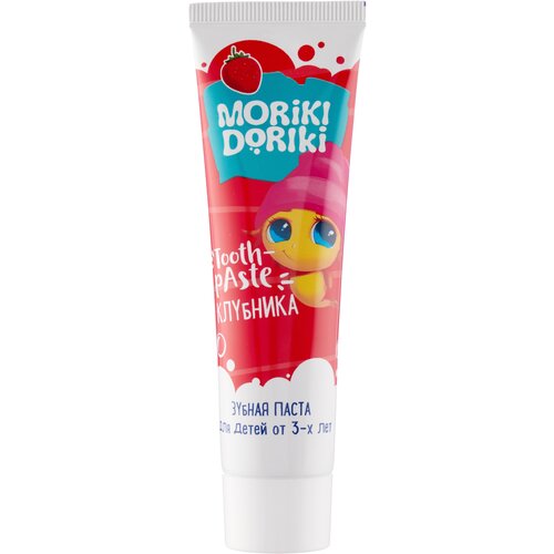 MORIKI DORIKI Детская зубная паста SHUSHI клубника, 65 г
