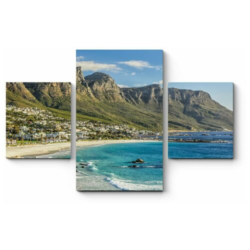 Модульная картина Волны у песчаных берегов Кейптауна 100x65