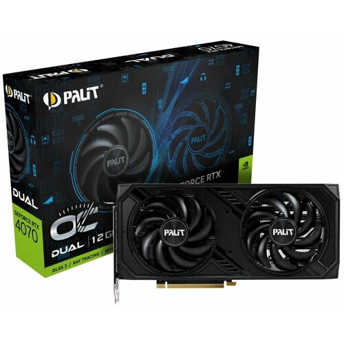 Видеокарта Palit PCI-E 4.0 RTX4070 DUAL NVIDIA GeForce RTX 4070 12288Mb 192 GDDR6X HDMI/DPx3